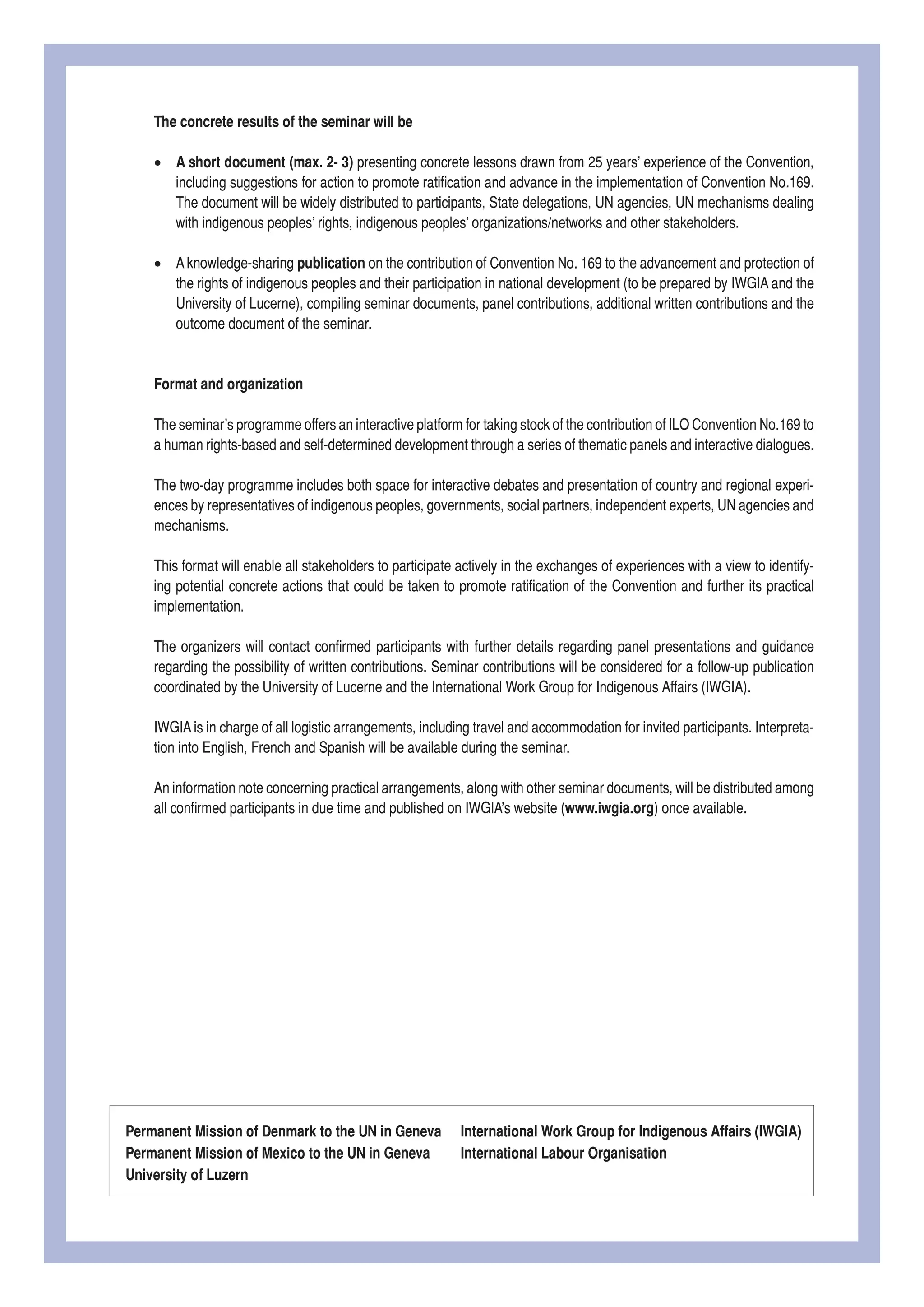 CONCEPT NOTE Seminar on Enabling rights-based development for ...