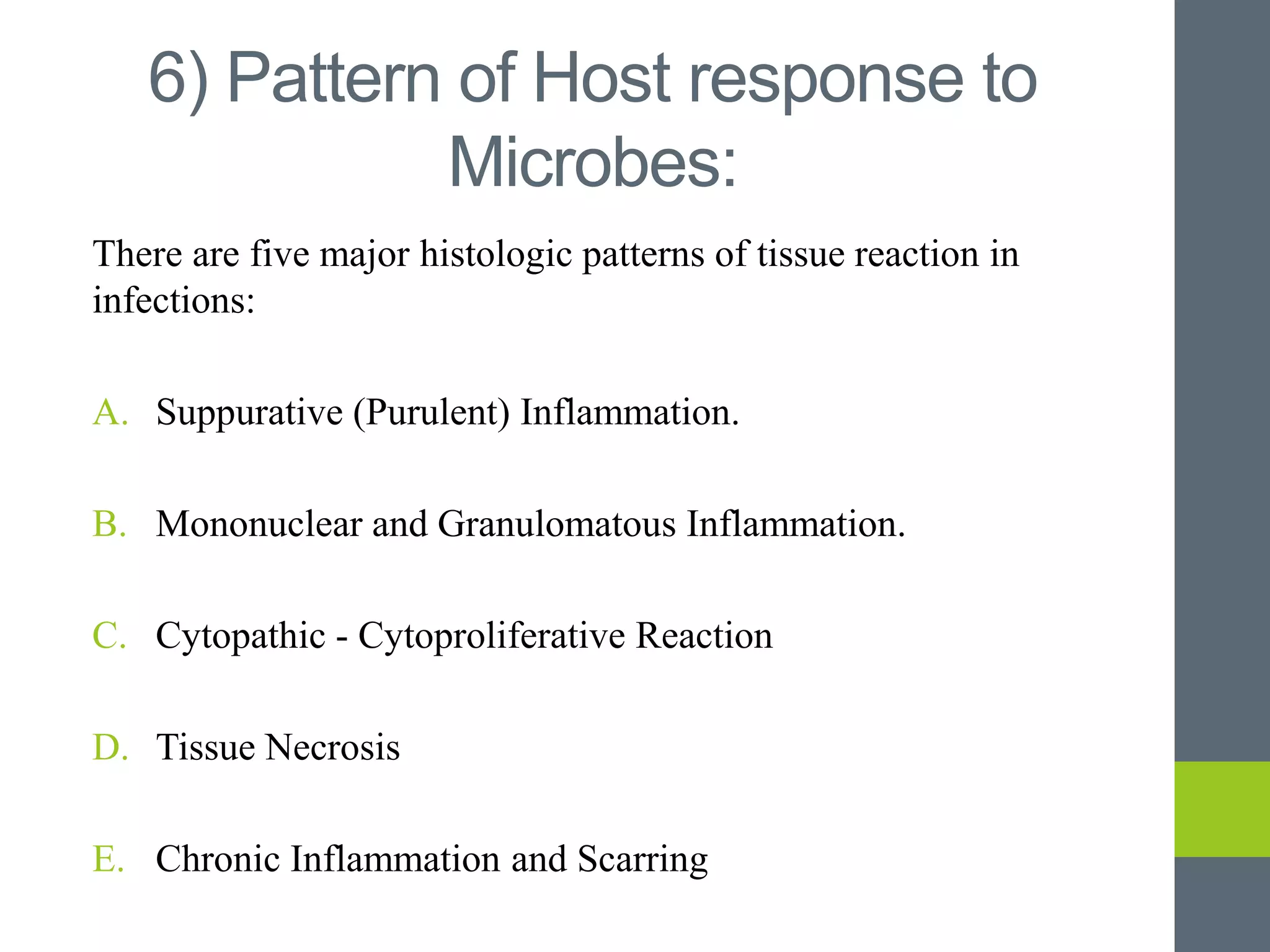 Transmission and dissemination of microbes & Immune and inflammatory ...