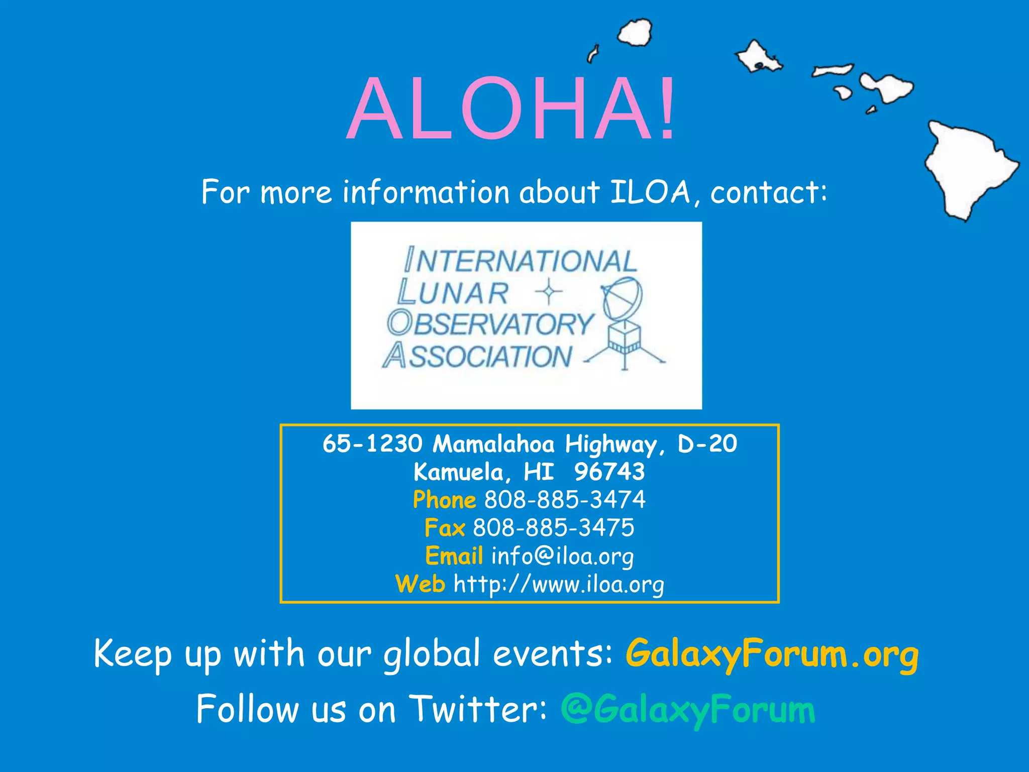 ILOA Hawai'i 5 Moon Missions | PPT