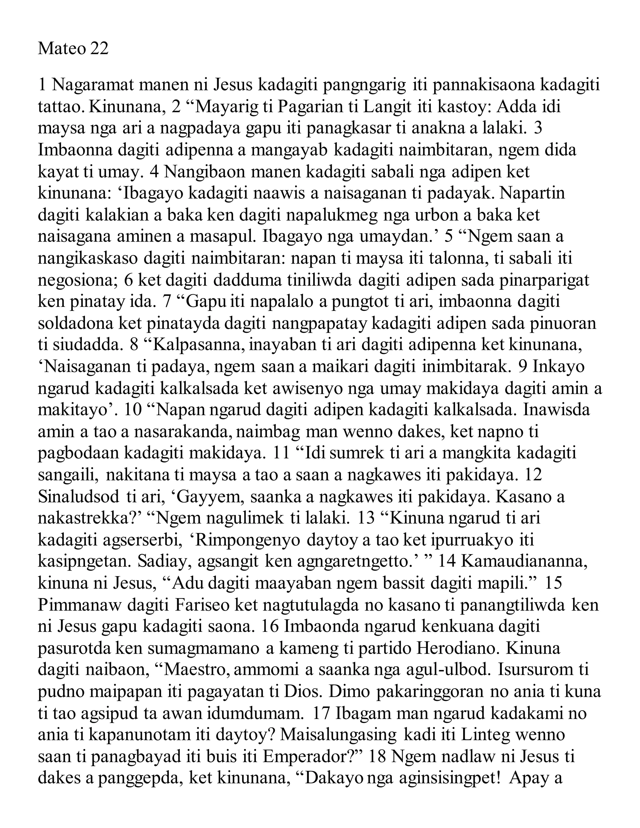 Ilocano bible new testament | DOCX