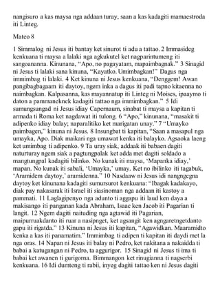 Ilocano bible new testament | DOCX