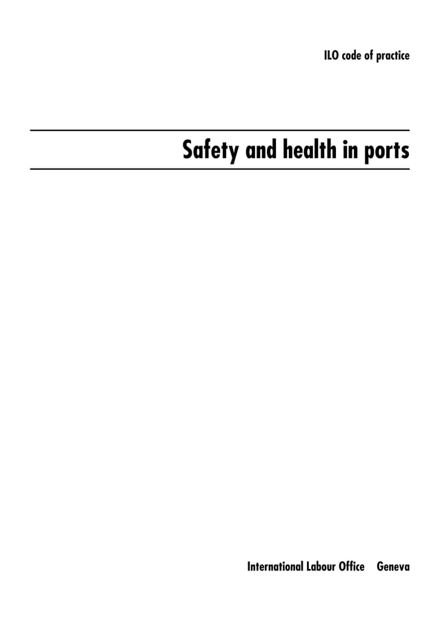 ILO Code of Practice H&S in Ports | PDF | Travel