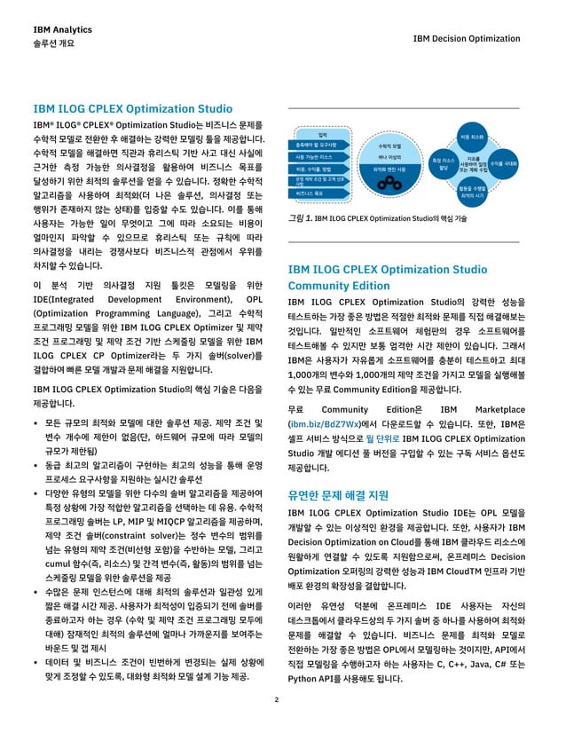 ILOG CPLEX 최적화 솔루션 소개_dec2020 | PDF