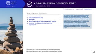 ILO Inception Report Checklist.pdf | Business | Business and Finance