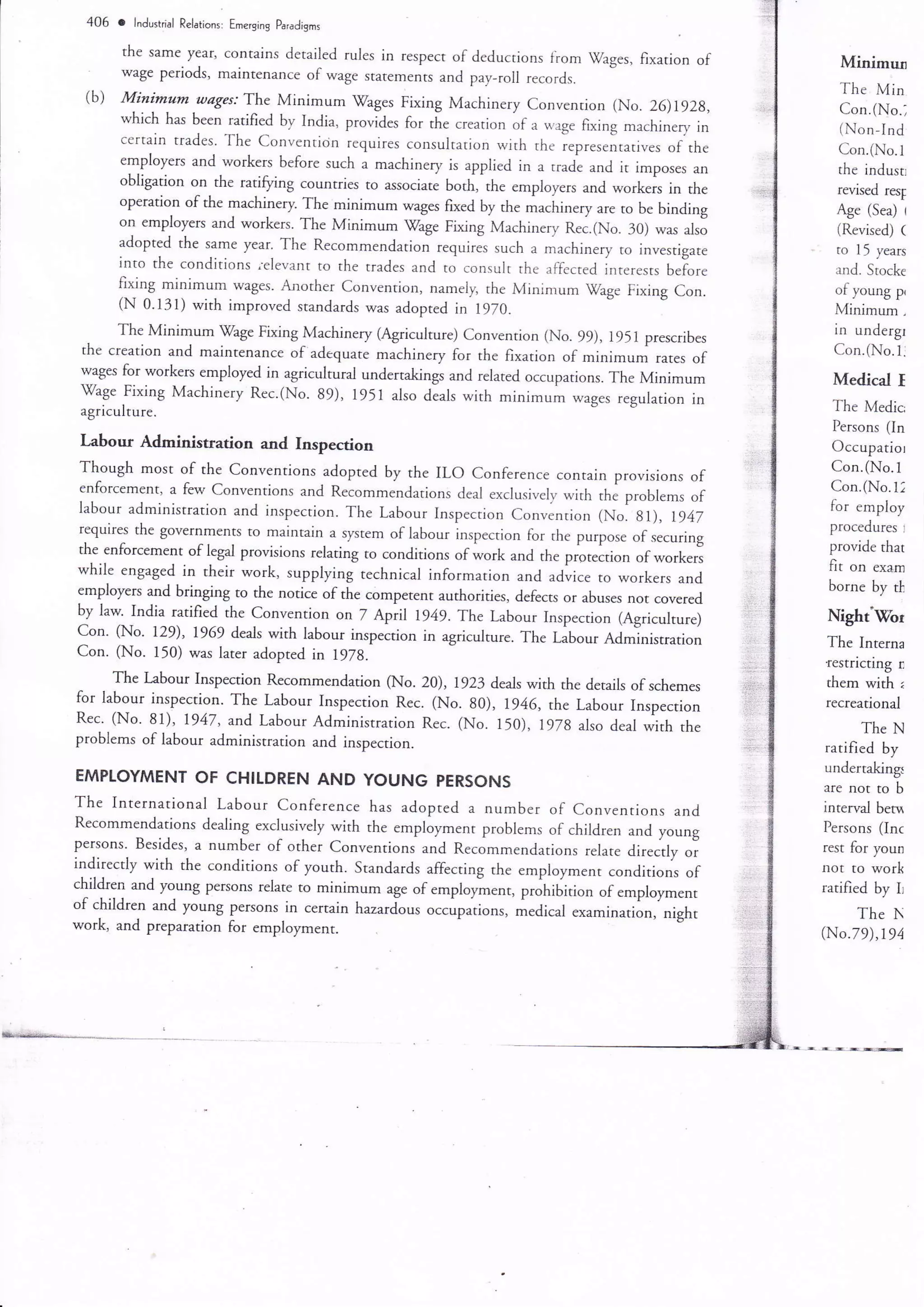 Ilo & india, ILO Conventions Ratified by India | PDF