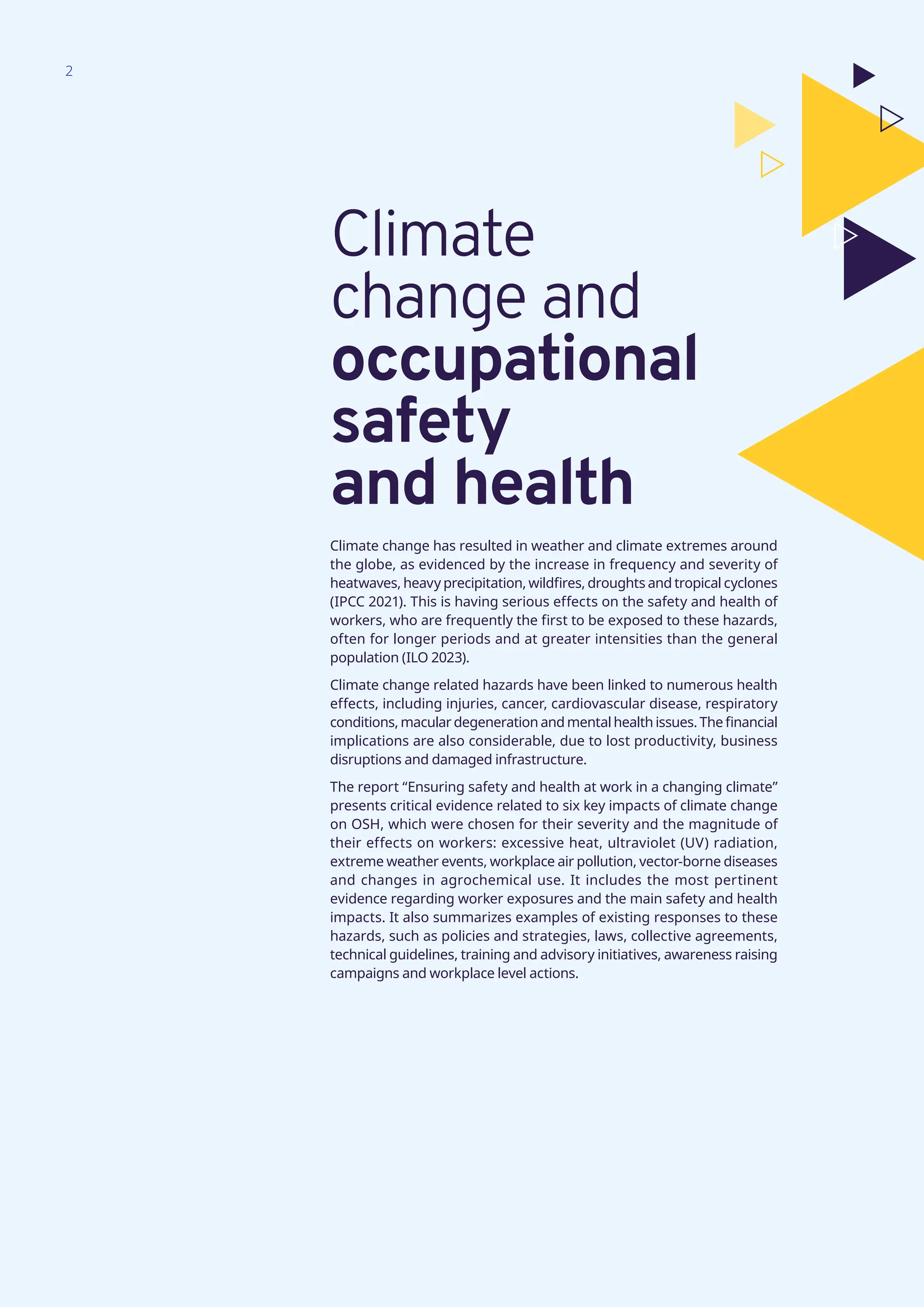Climate change and occupational safety and health. | PDF
