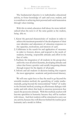 Tutorial praxis in single-sex education | PDF