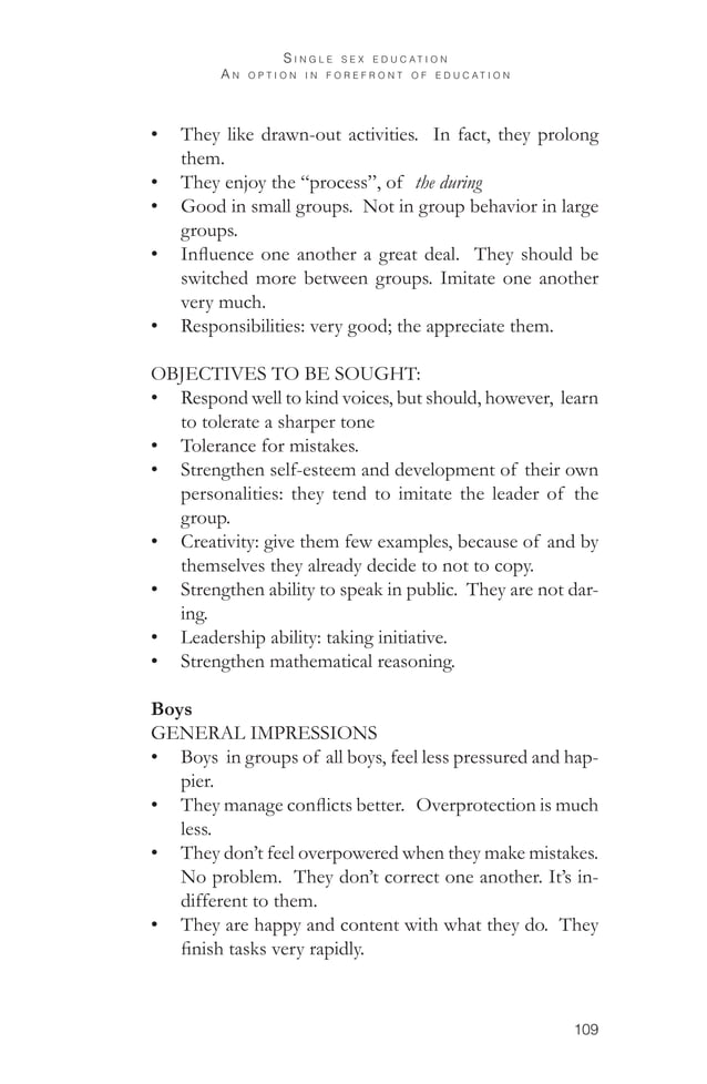 Implementation Of Single Sex Education In A Coeducational School Pdf 