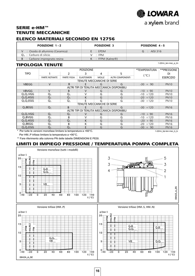 Lowara serie HM - Pompe multistadio orizzontali - Fornid | PDF | Home ...