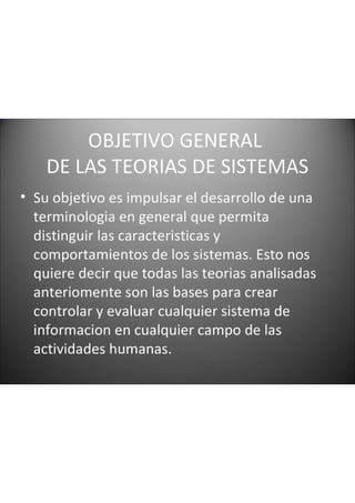 Teoria General de Sistemas | PDF