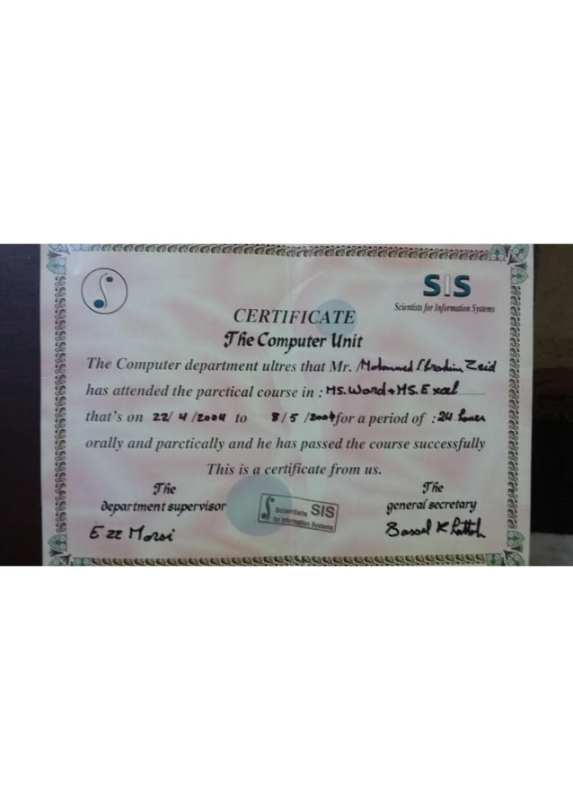 microsoft office certificate ) | PDF