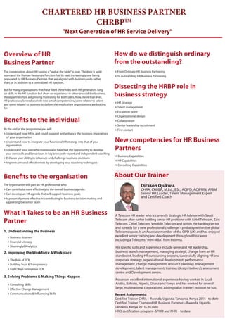 CHARTERED HR BUSINESS PARTNER | PDF