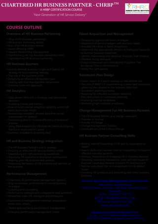 CHARTERED HR BUSINESS PARTNER | PDF