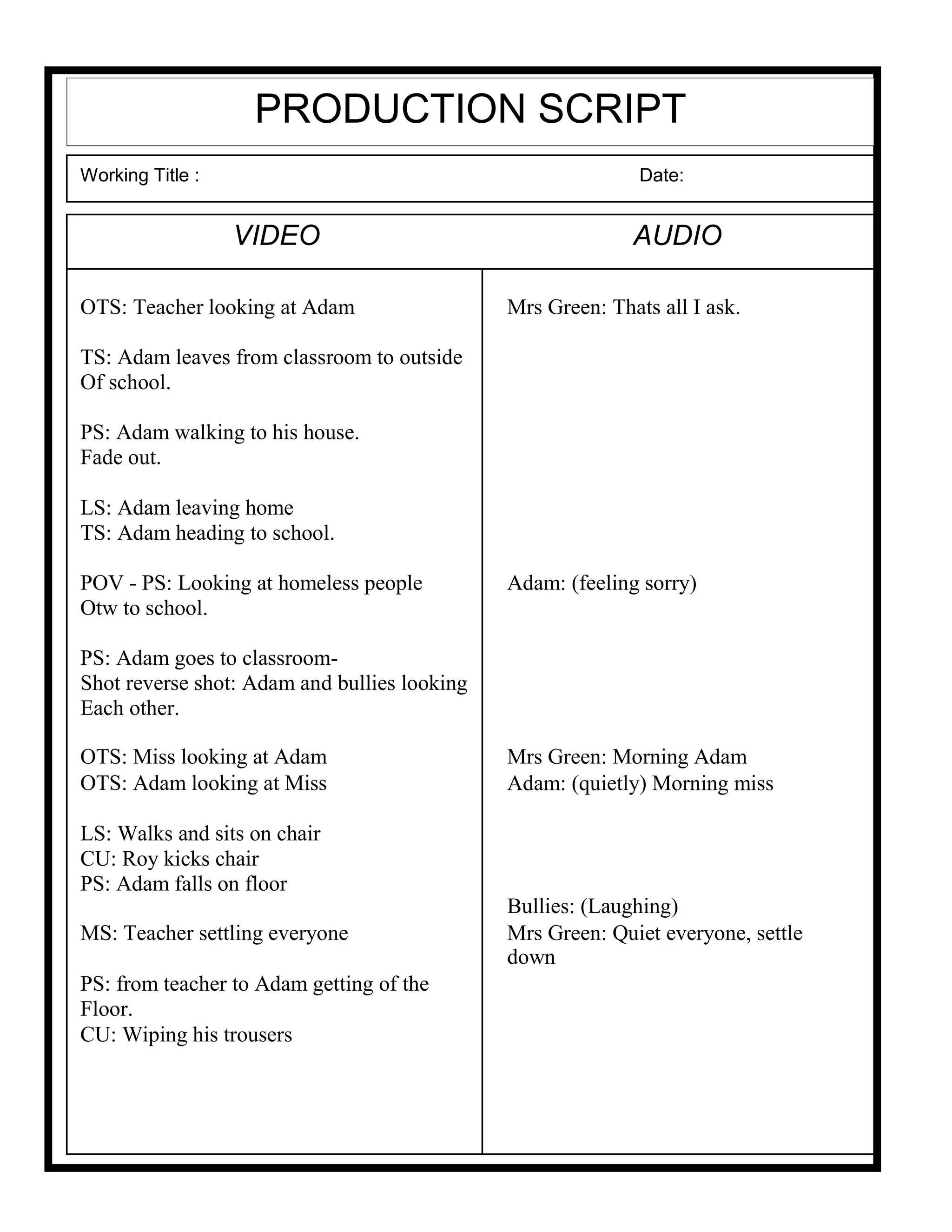 Production Scripts | PDF