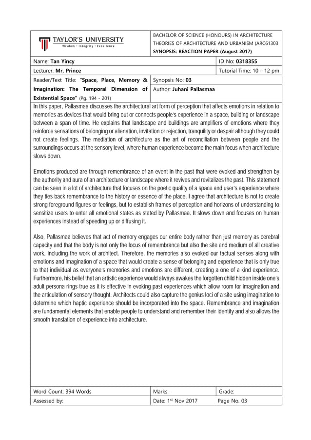 Urban Theories Synopsis | PDF