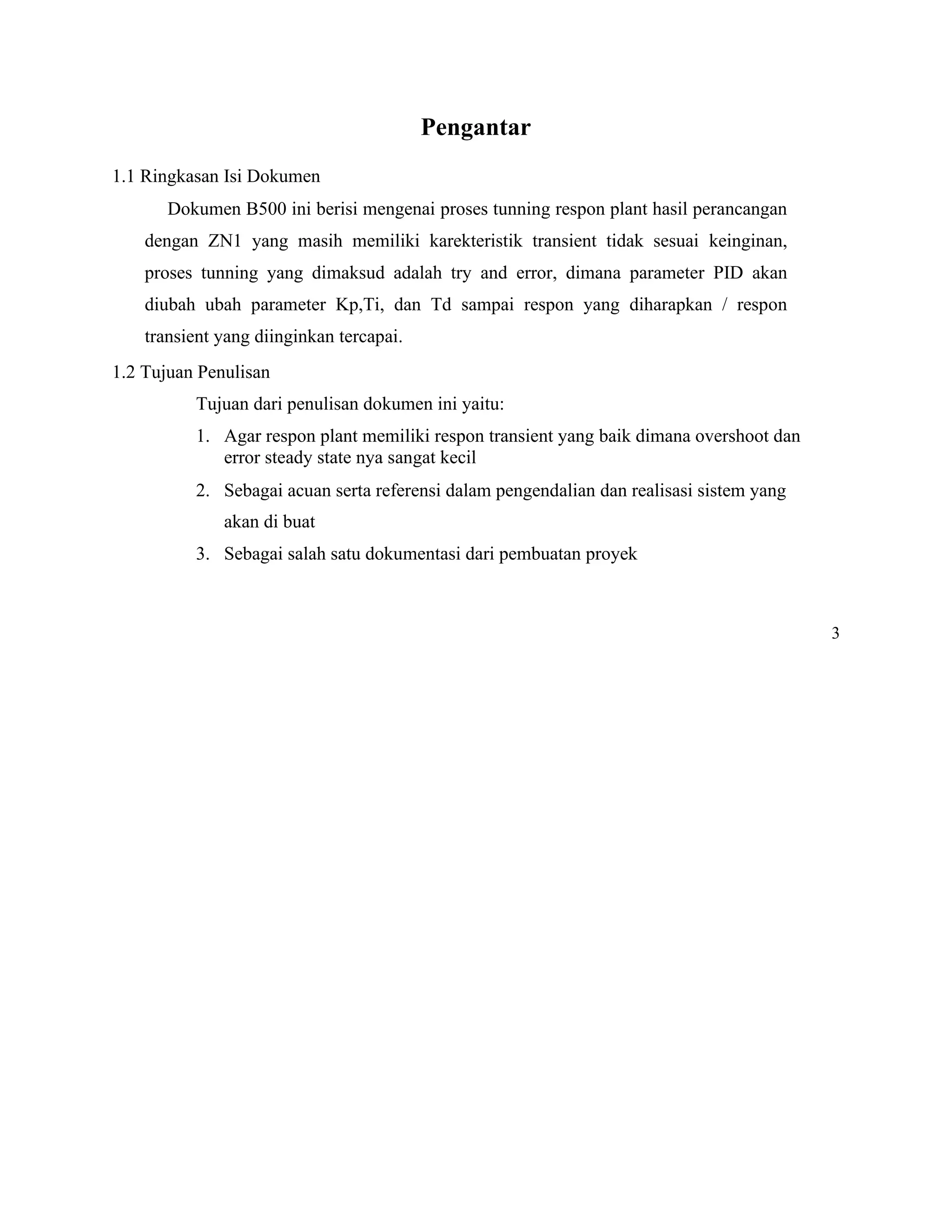 Sistem Kendali Water Level dengan Metode PID | PDF