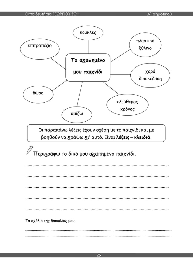 Σκέφτομαι και γράφω Α Δημοτικού | PDF