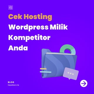 Cara mudah cek wordpress hosting milik kompetitor | PDF