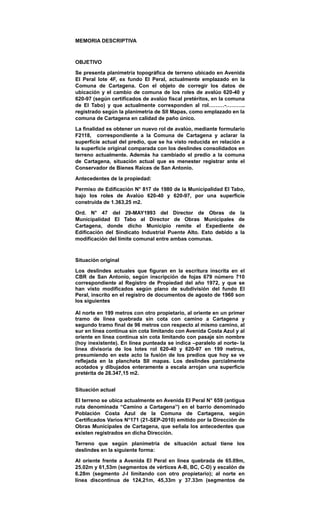 Arquitecto rectificación de deslindes Quillota | PDF