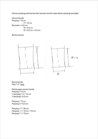 Ukuran Panjang Sebenarnya Dari Sesuatu Benda Nyata Dalam Panjang ...
