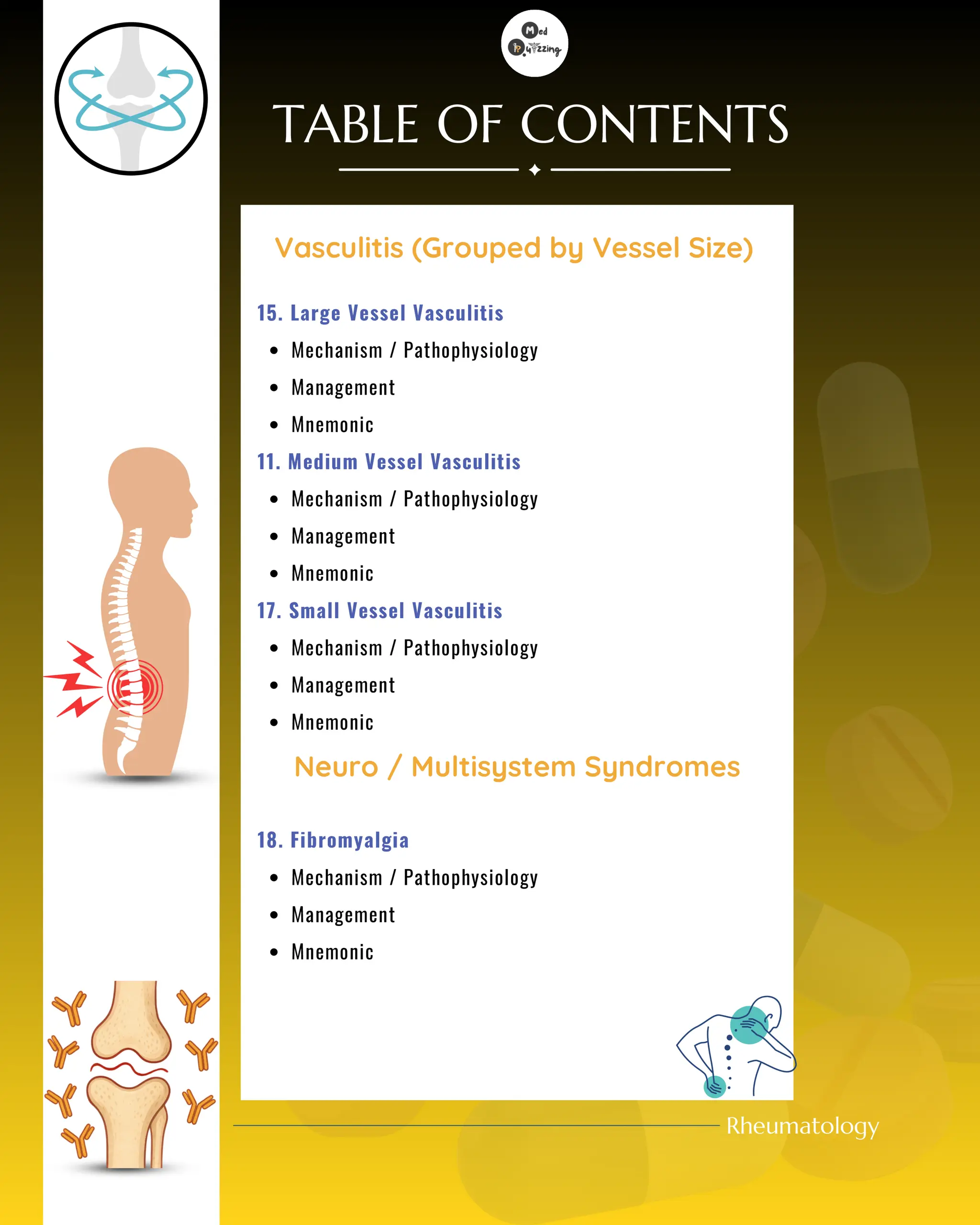 Decoding Rheumatology Illustrative Mnemonic Flashcards | PDF