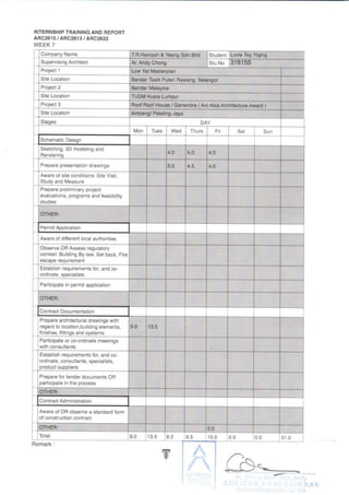 Internship Report and Logsheet - Taylor's University Lakeside Campus | PDF