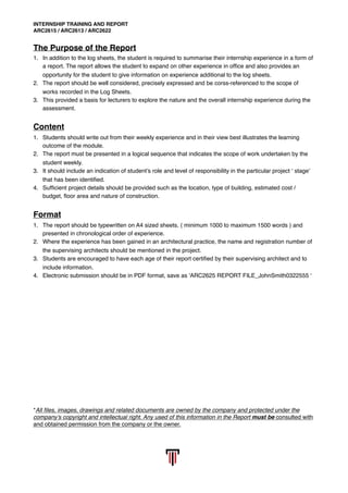 Internship Report and Logsheet - Taylor's University Lakeside Campus | PDF