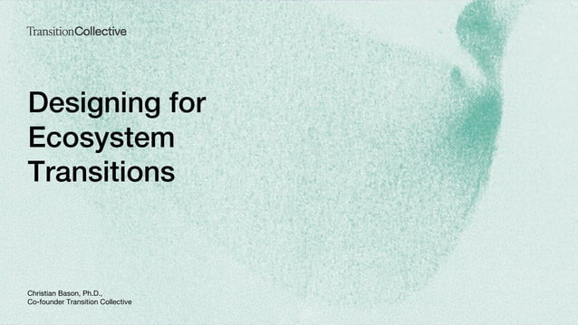 Designing for Ecosystem Transitions - Morgenbooster | PPT