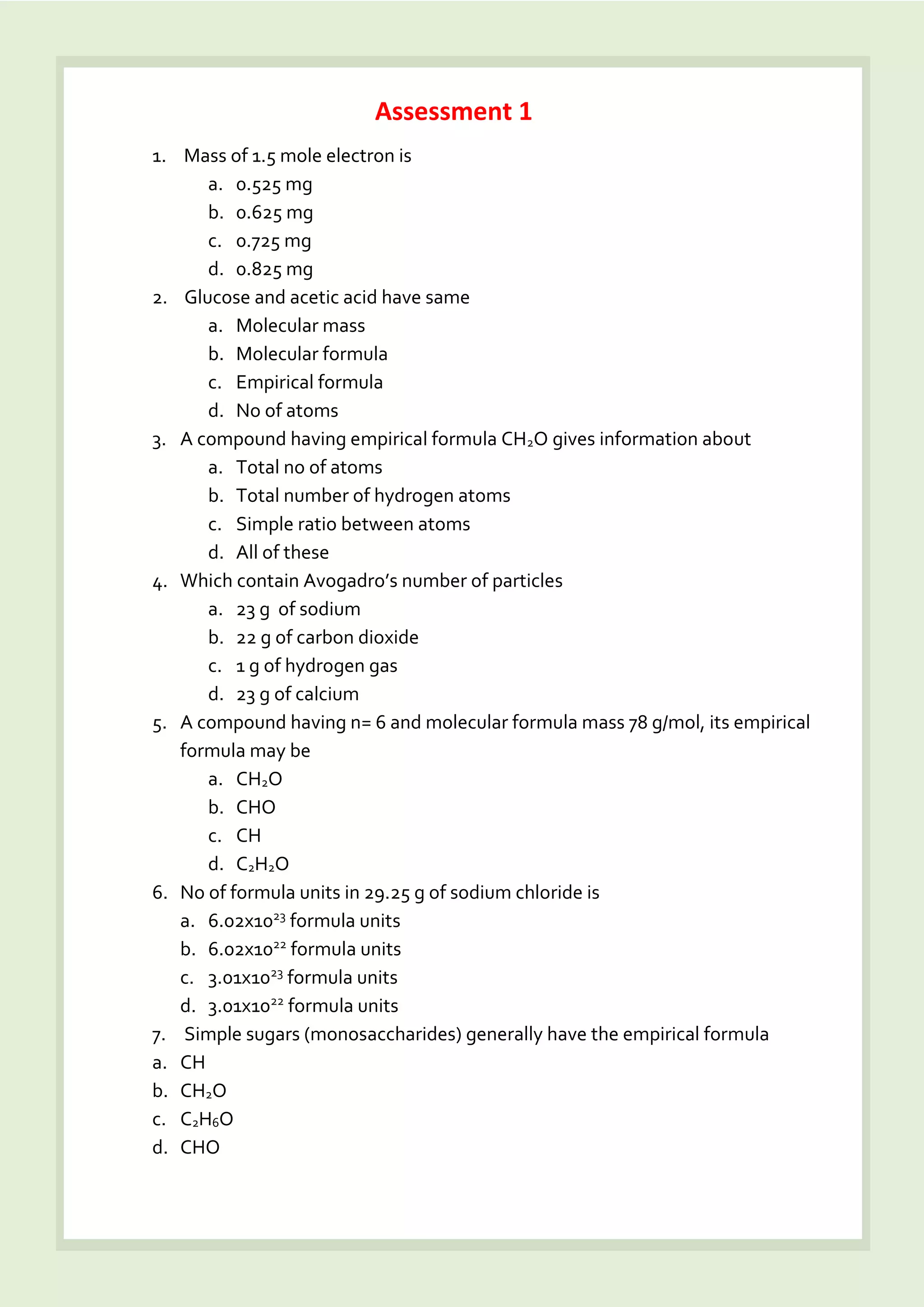 MDCAT Chemistry Notes | Nearpeer | PDF