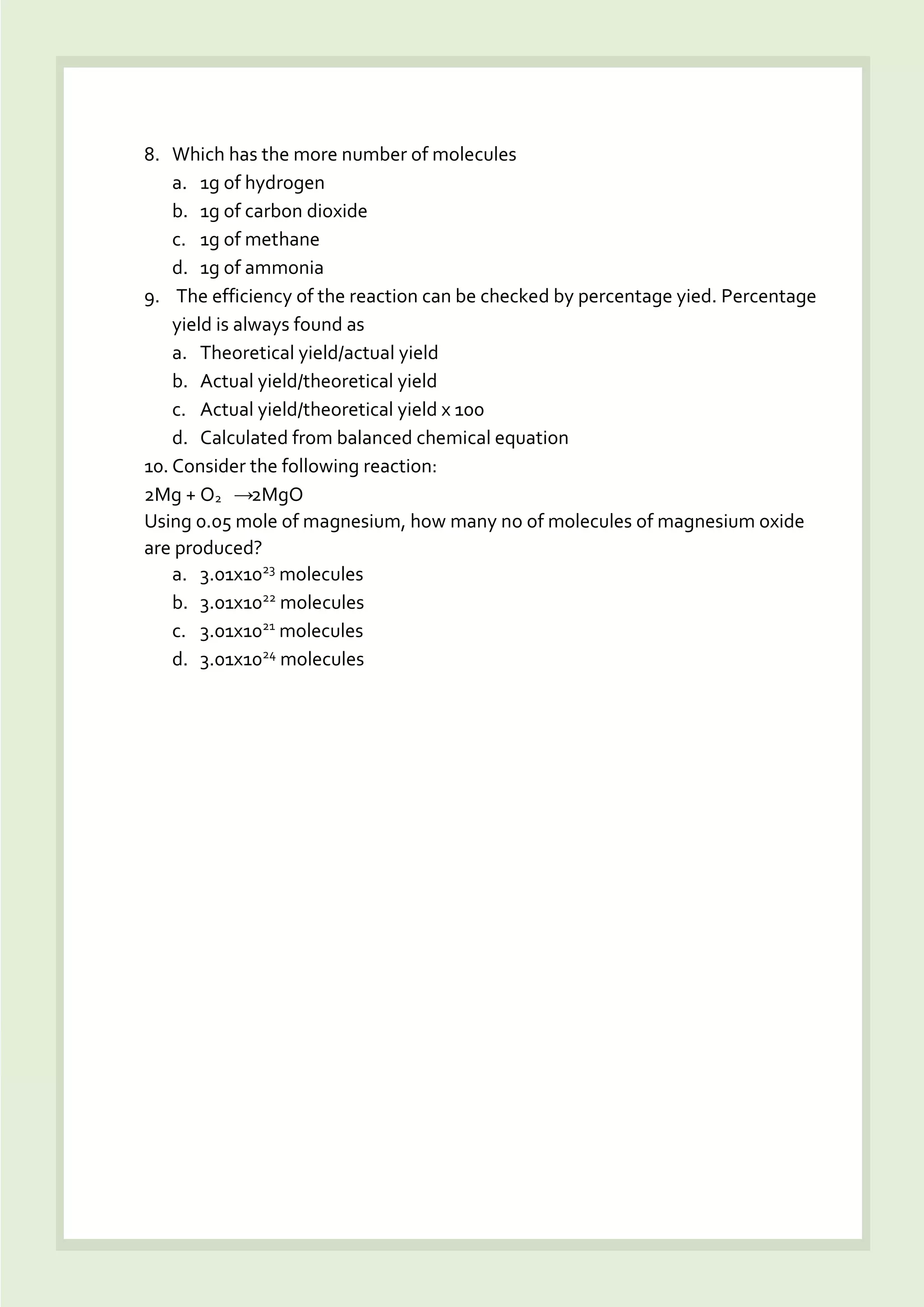 MDCAT Chemistry Notes | Nearpeer | PDF