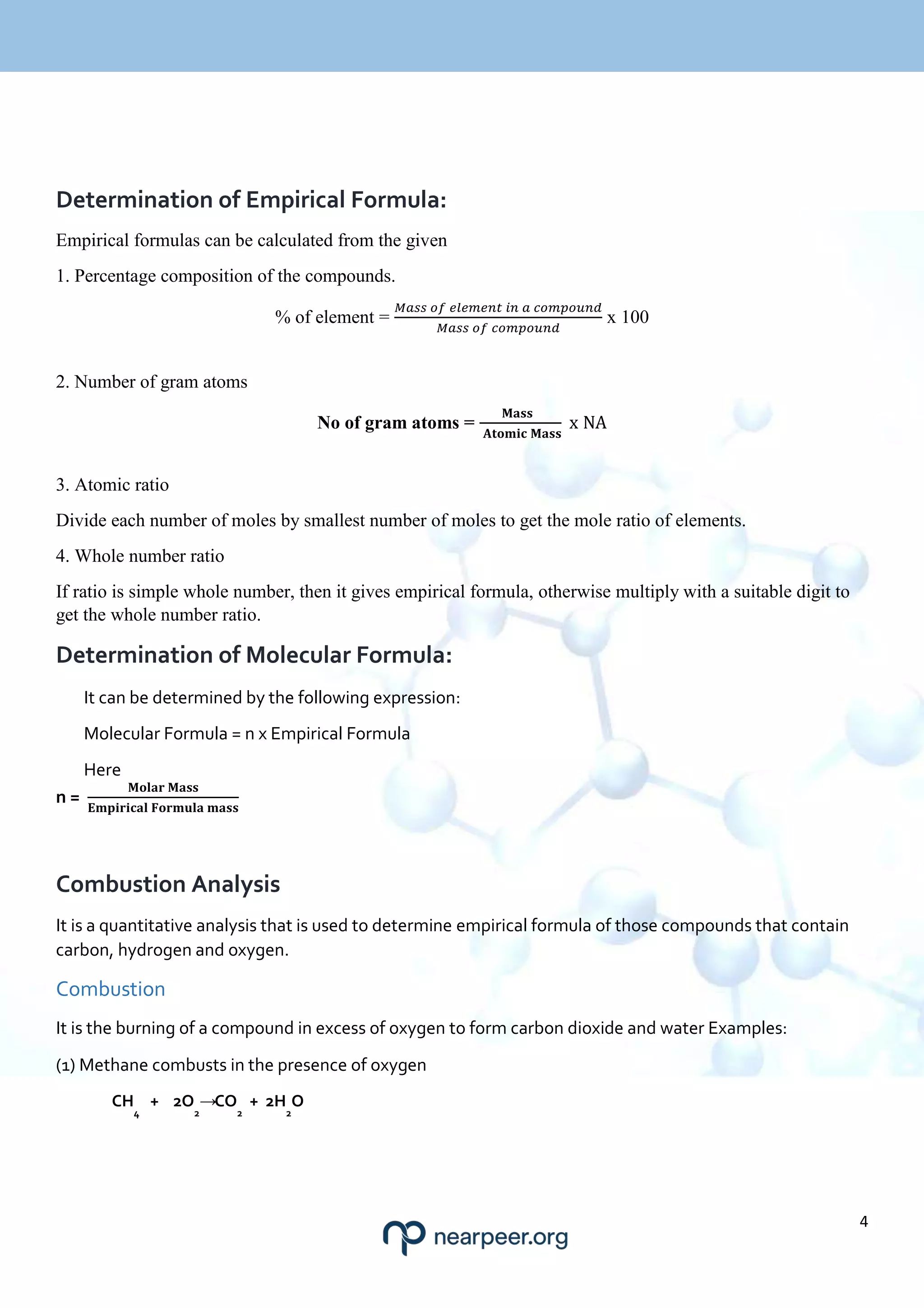 MDCAT Chemistry Notes | Nearpeer | PDF