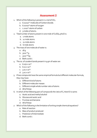 MDCAT Chemistry Notes | Nearpeer | PDF