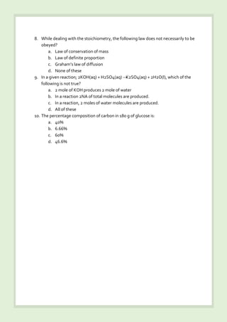 MDCAT Chemistry Notes | Nearpeer | PDF