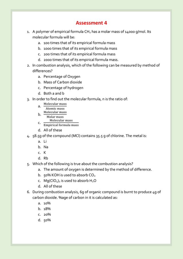 MDCAT Chemistry Notes | Nearpeer | PDF