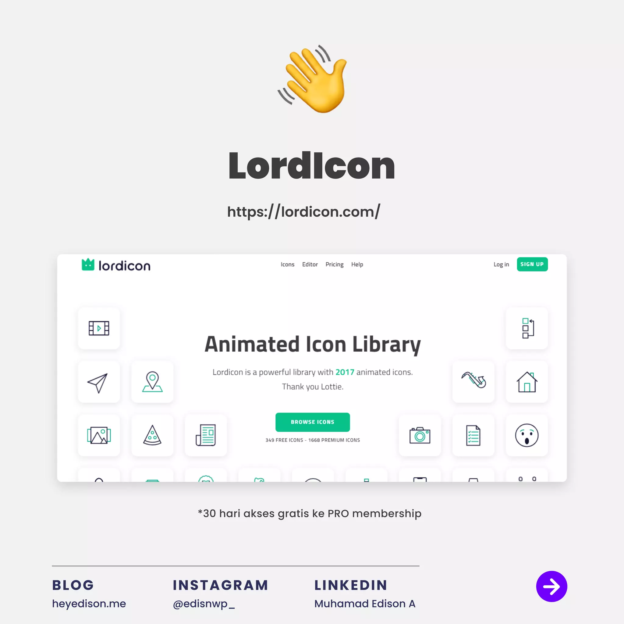 Animasi Icon Untuk Kebutuhan Projek Web Desain kawan.