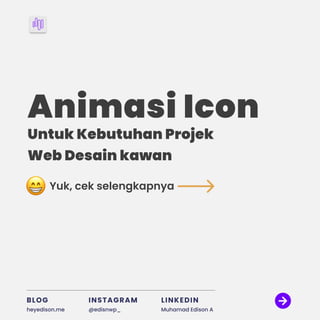 Animasi Icon Untuk Kebutuhan Projek Web Desain kawan. | PDF