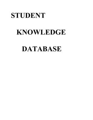 Student Basic Knowledge Database | PDF