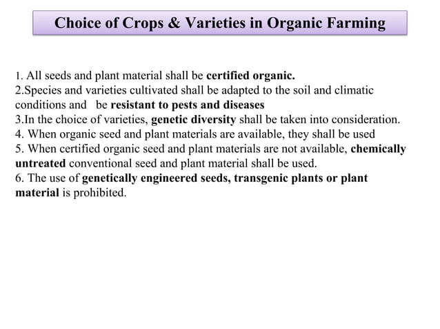 Principles of organic farming | PPT
