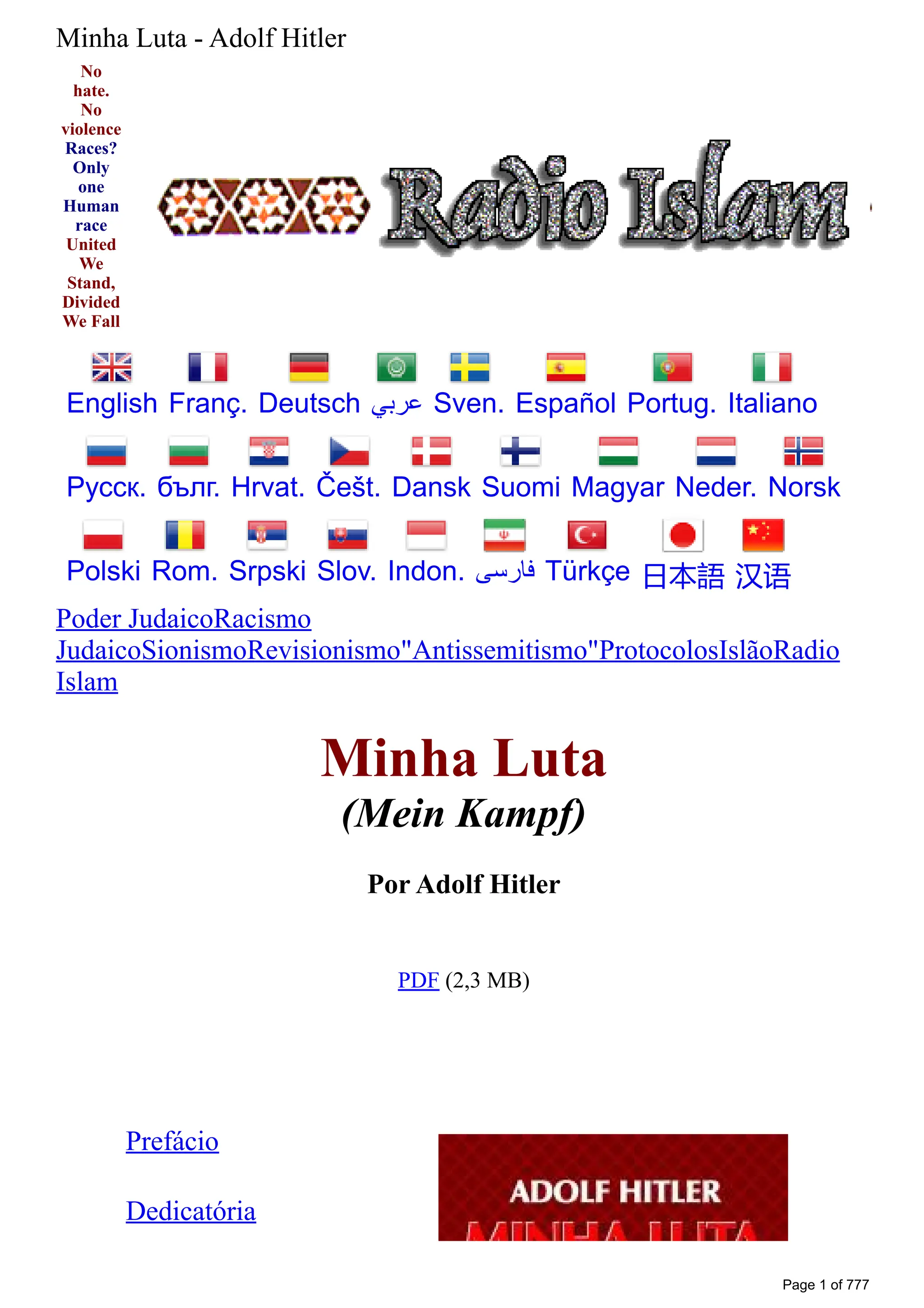 Minha Luta - Mein Kampf - Adolf Hitler - HH 88 | PDF