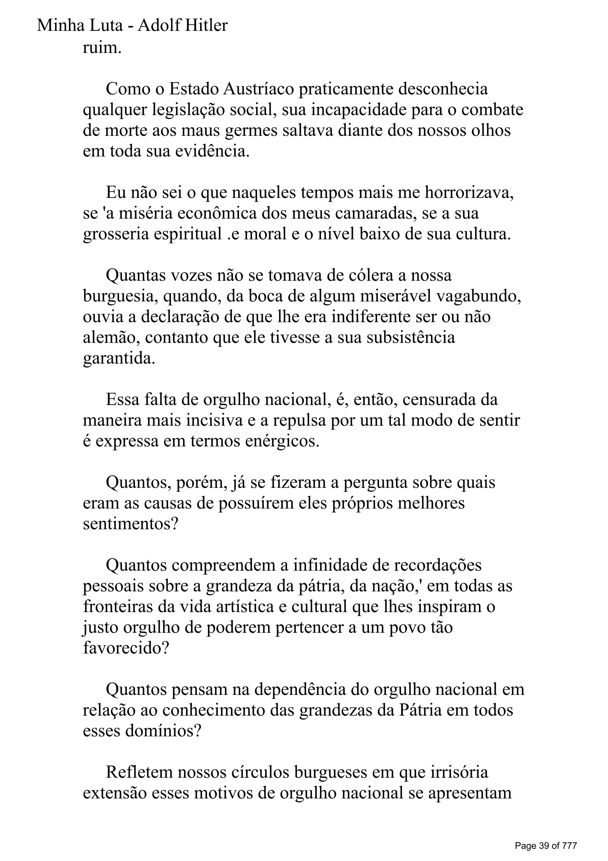 Minha Luta - Mein Kampf - Adolf Hitler - HH 88 | PDF