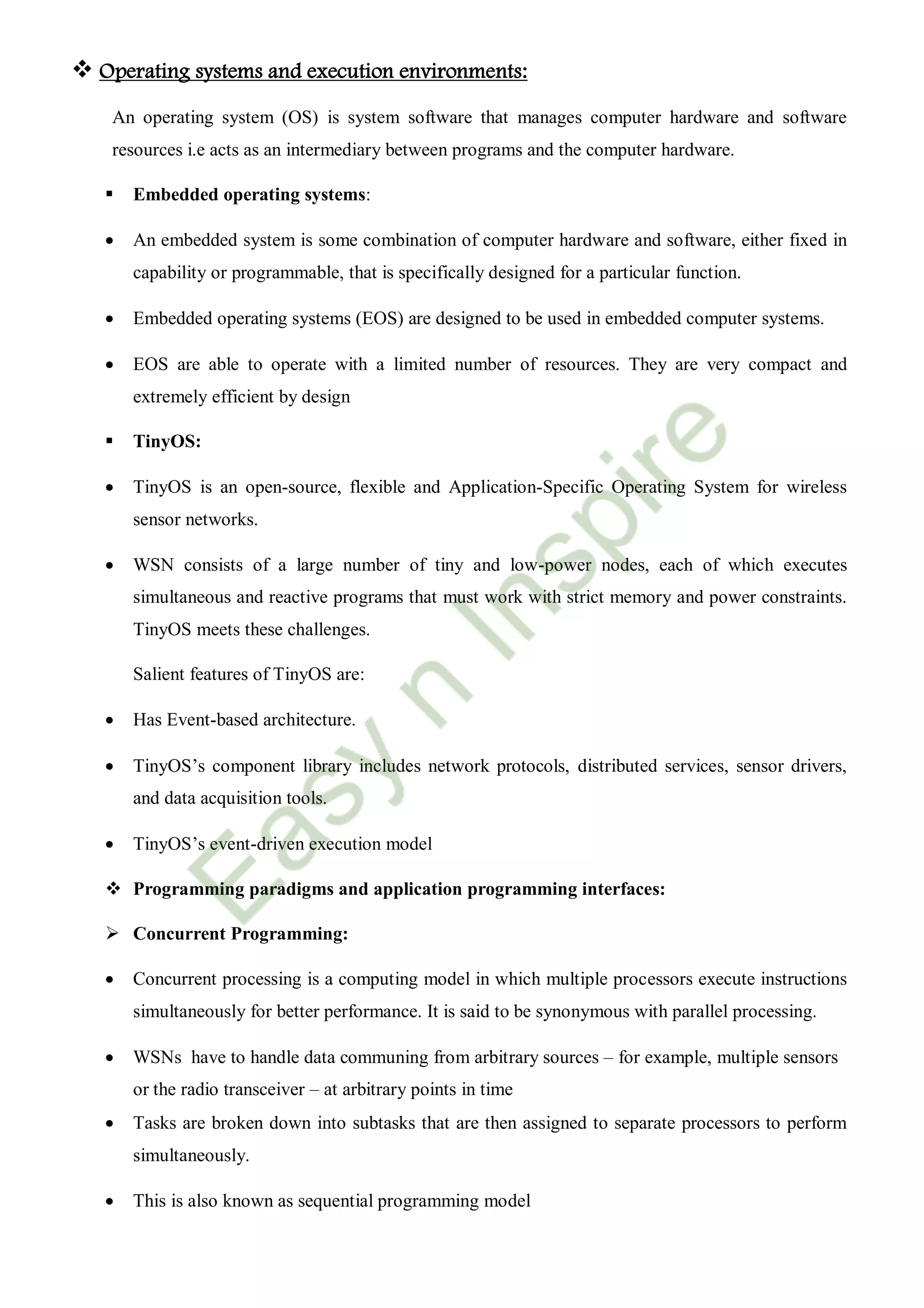 Wireless Sensor Networks UNIT-1 | PDF