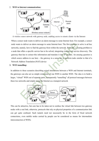 Wireless Sensor Networks UNIT-1 | PDF