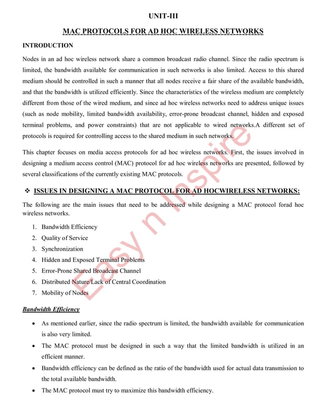 Wireless Sensor Networks UNIT-3 | PDF | Computer Networking | Computing