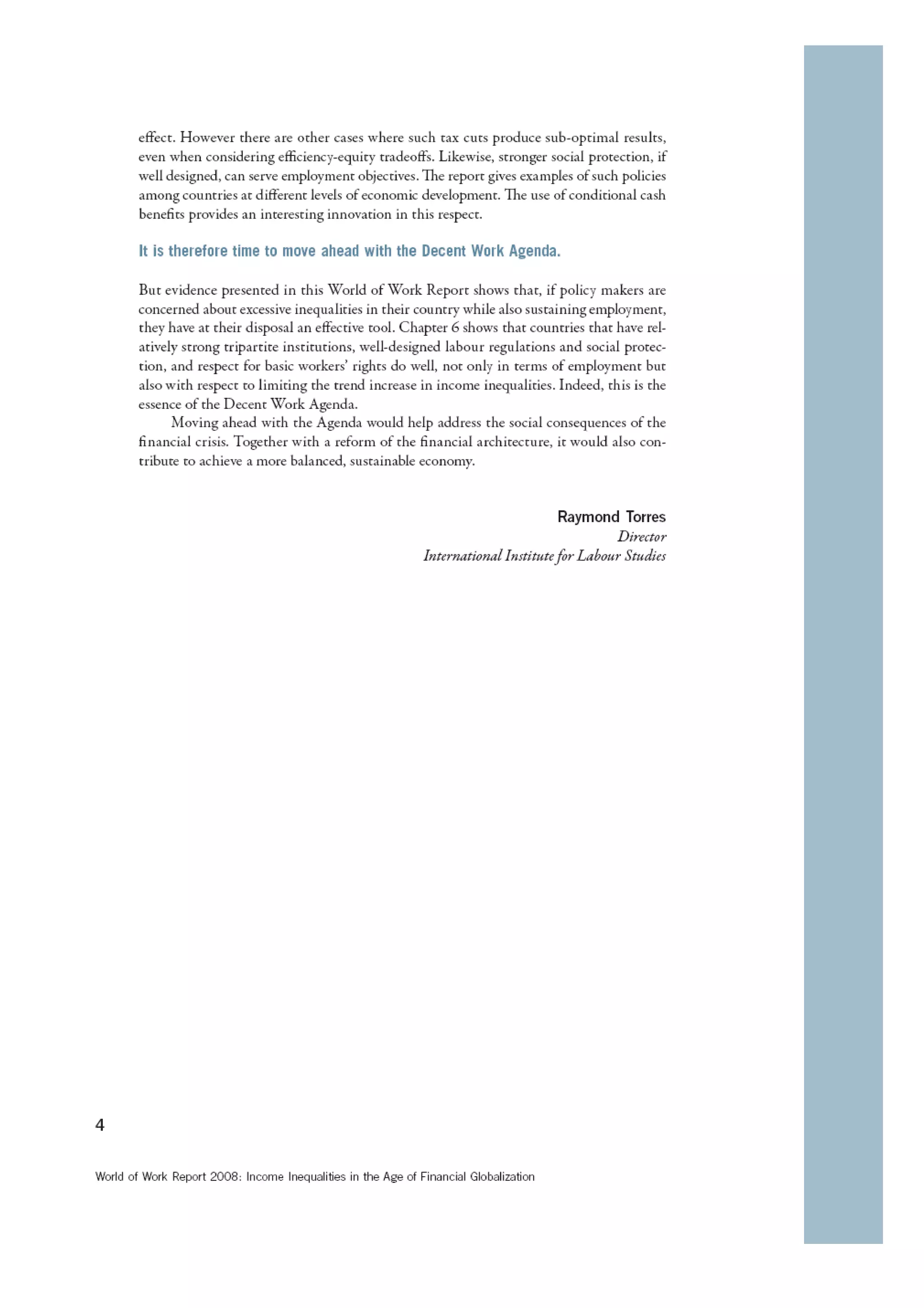 Ilo World Of Work Report 2008 | PDF