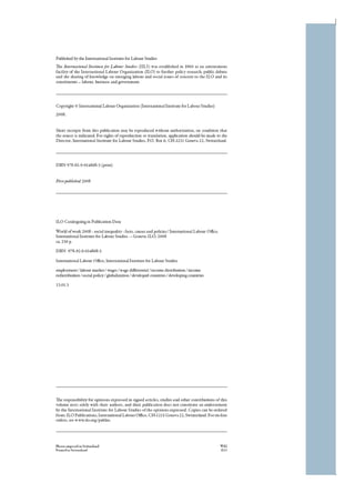 Ilo World Of Work Report 2008 | PDF