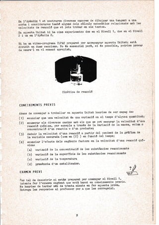 ILPAC P5 Cinética Química. Actividades y soluciones | PDF