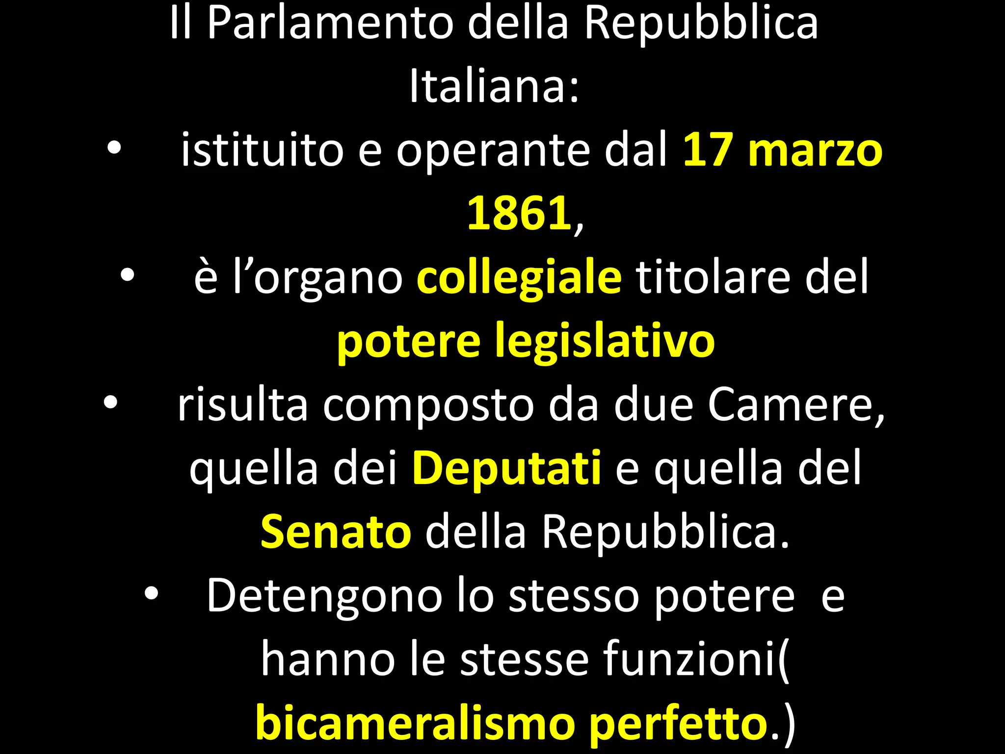 Il parlamento italiano | PPTX