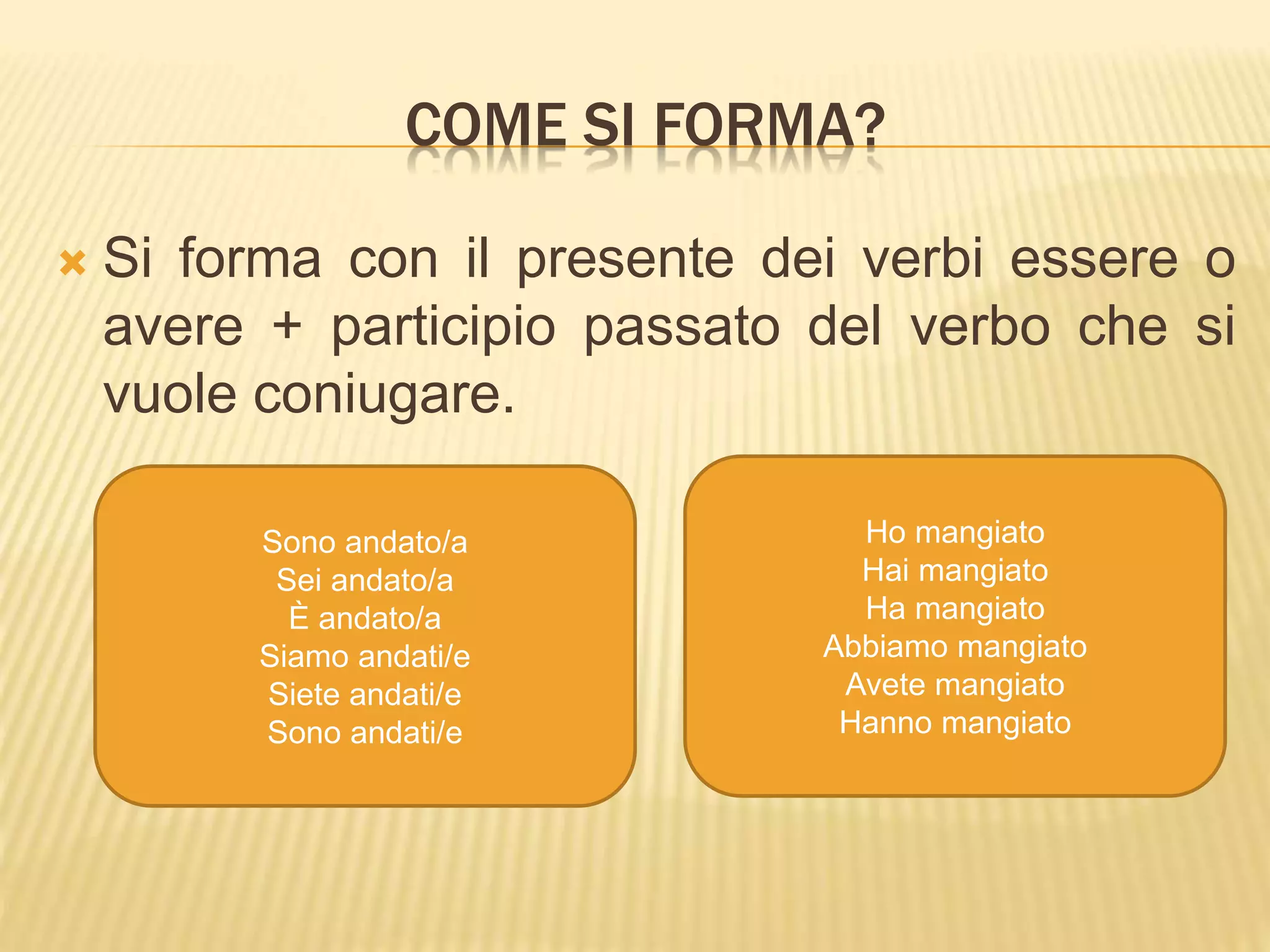 Il passato prossimo | PPTX