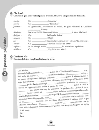 Il passato prossimo | PDF | World Cuisines | Food & Drink