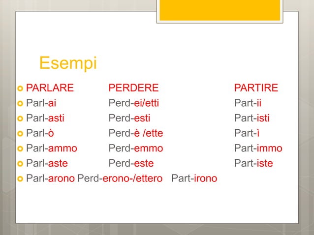 Il passato remoto | PPT
